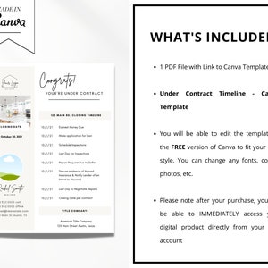 Under Contract Checklist for Real Estate | Real Estate Template | Real ...