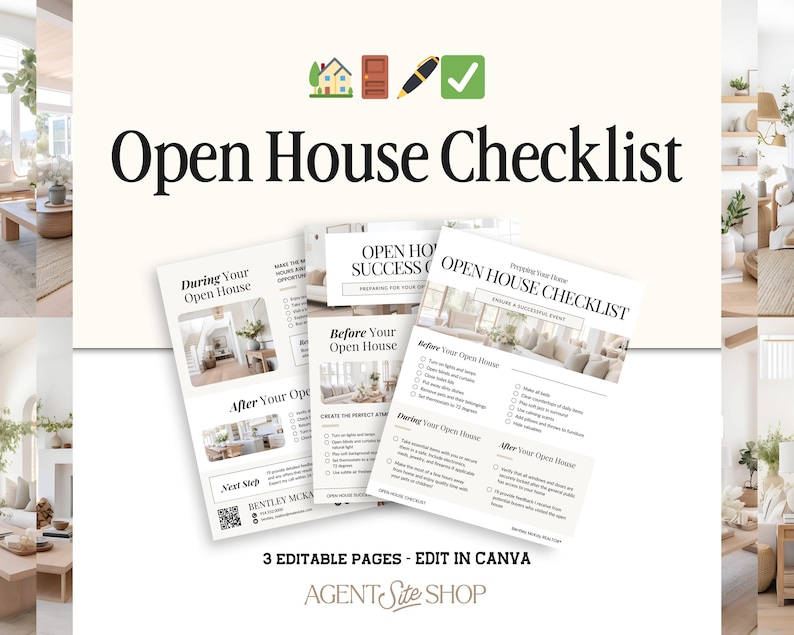Open House Checklist | Showing Prep | Open House To-do List | Real ...