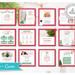 Christmas Real Estate Instagram Posts | Real Estate Marketing Canva ...