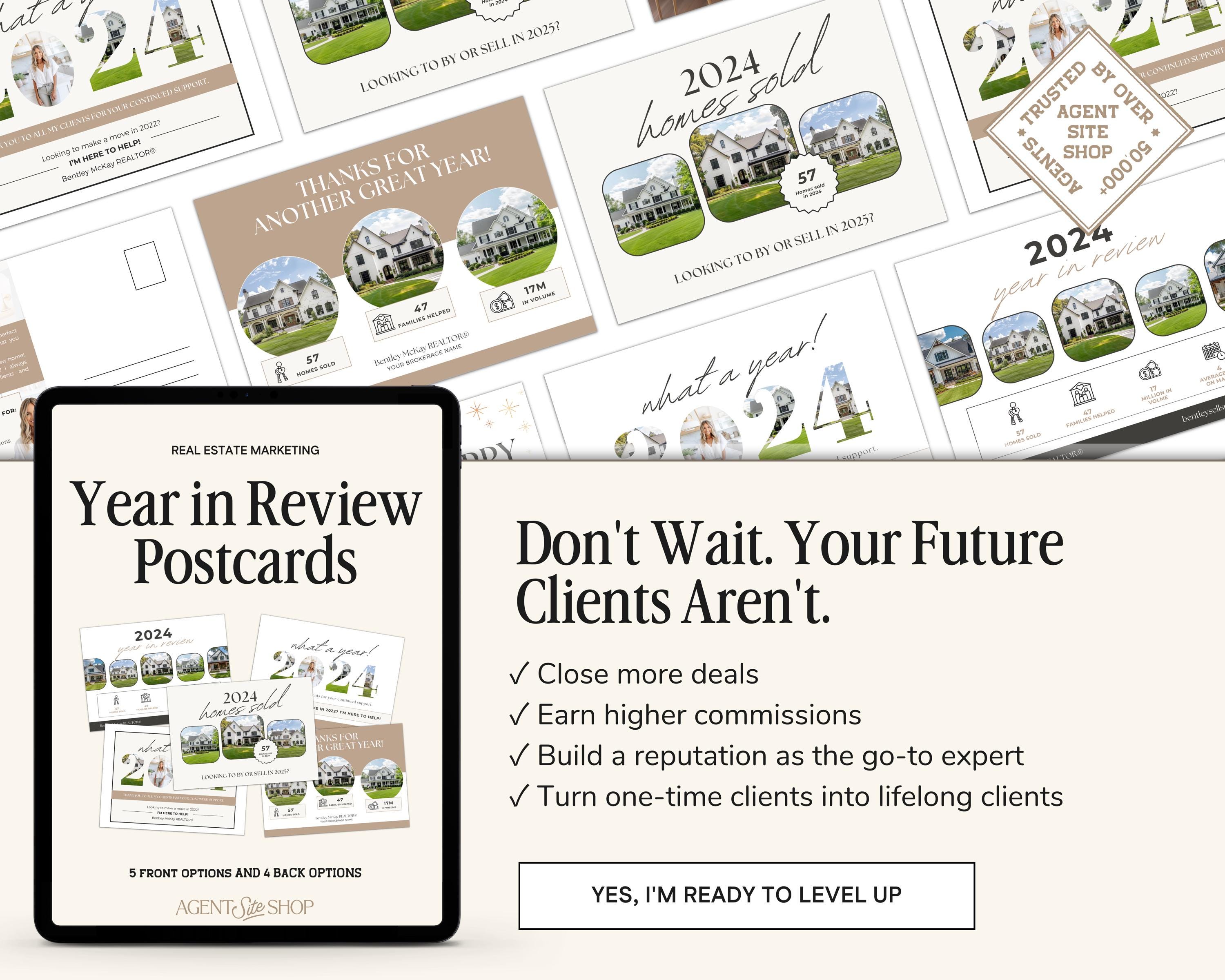 Year in Review Sold Homes Postcard Mailers| Real Estate New Year ...