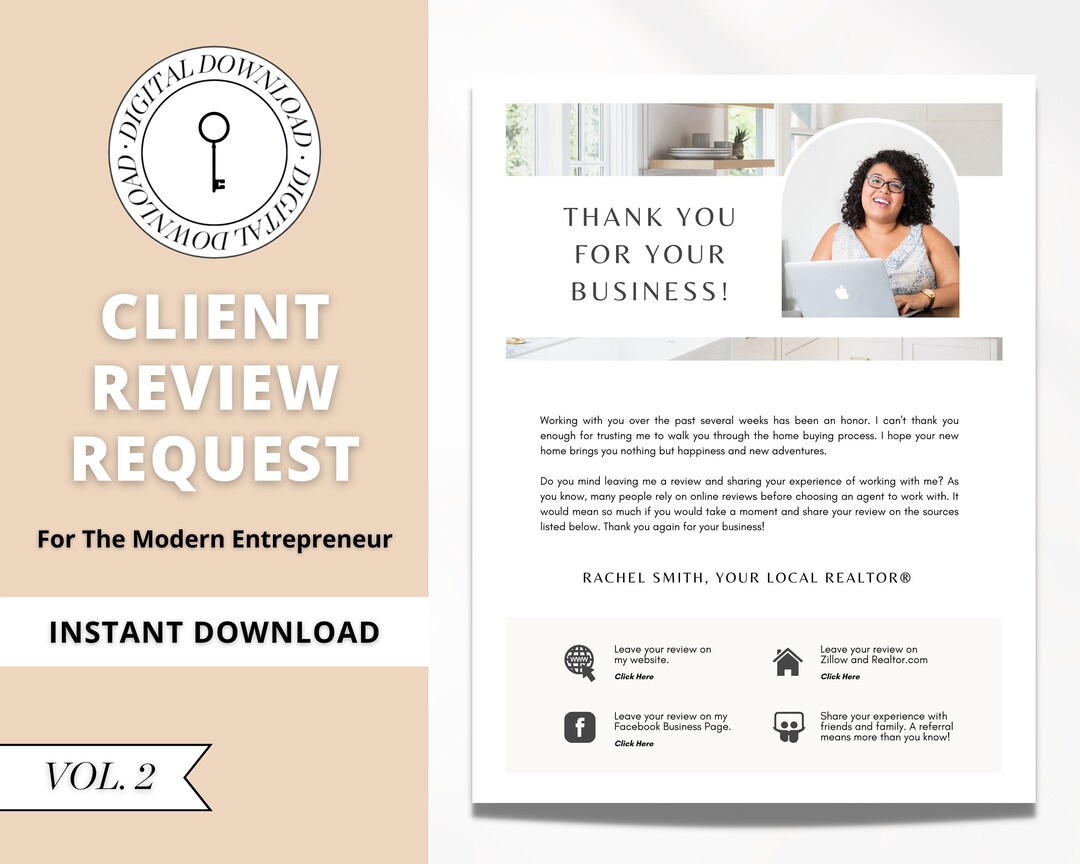 Client Review Request Flyer | Real Estate Agent Marketing Flyer ...