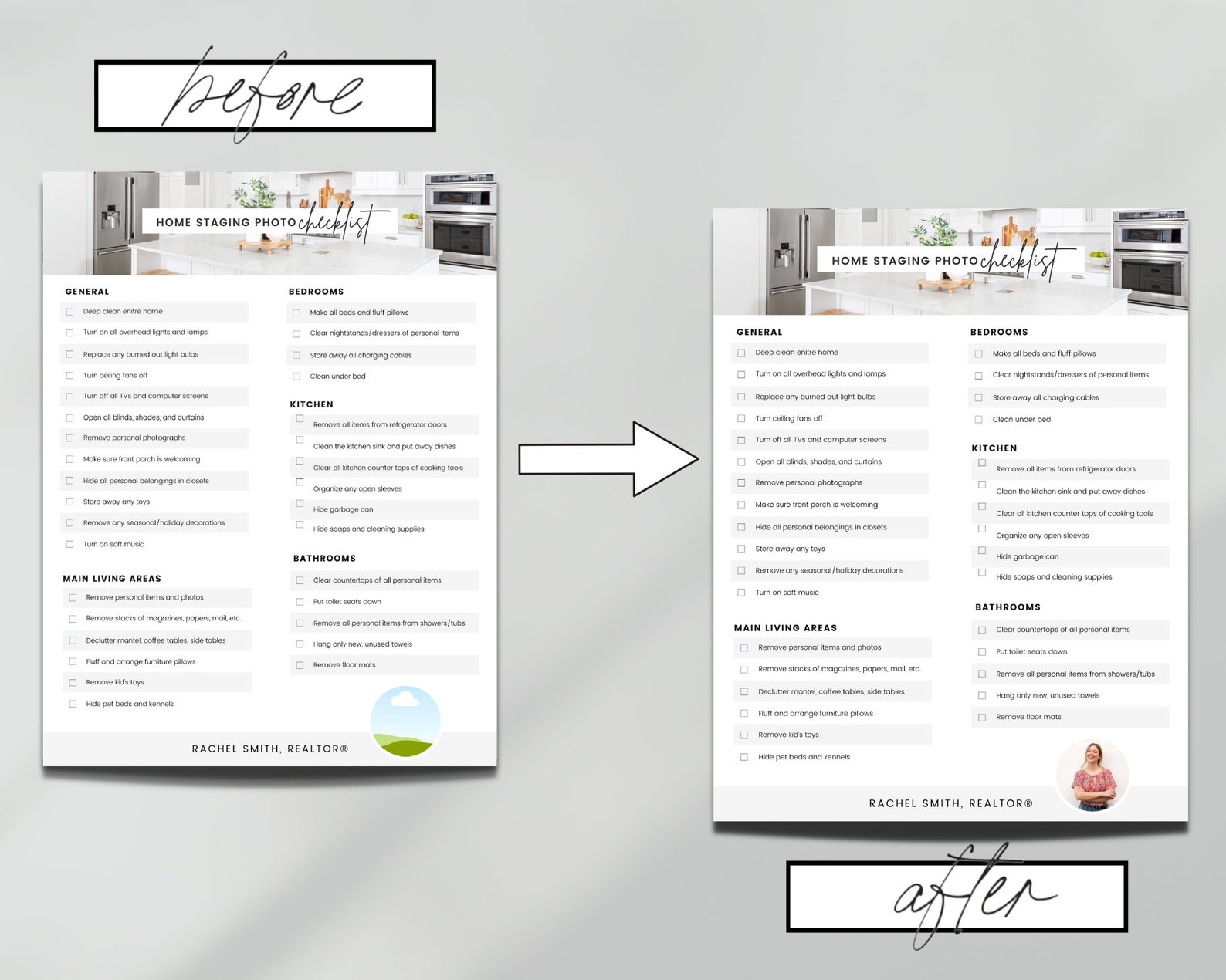 Home Staging Checklist | Real Estate Agent Marketing Flyer | Modern ...