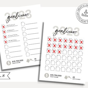 Real Estate Goal Chart Printable Real Estate Goal Tracker - Etsy