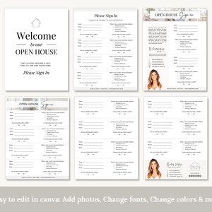 Open House Packet | Listing Flyer | Open House Sign in Sheet | Real ...