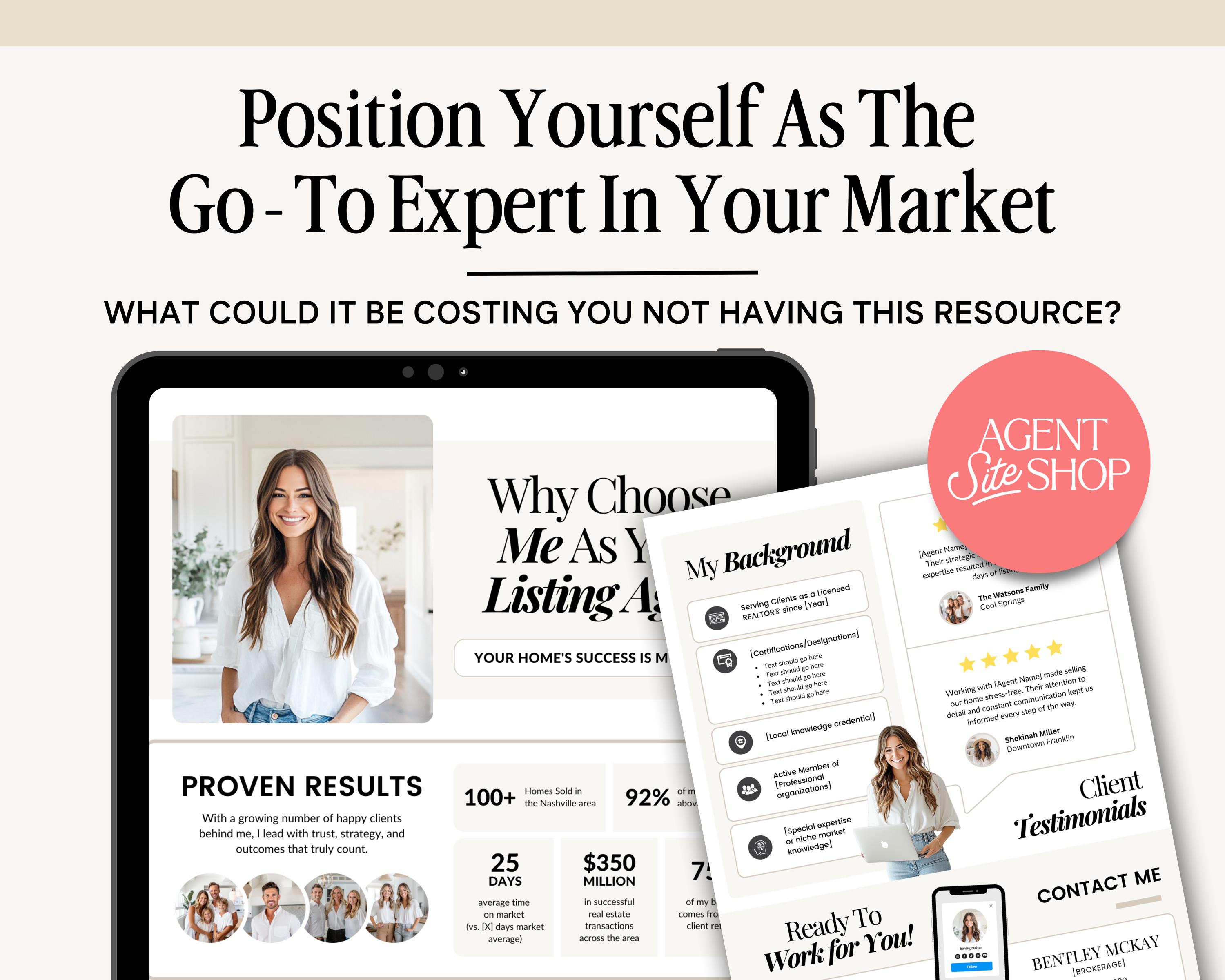 Real Estate Resume Flyer | What Makes Me Different Flyer | Introduction ...
