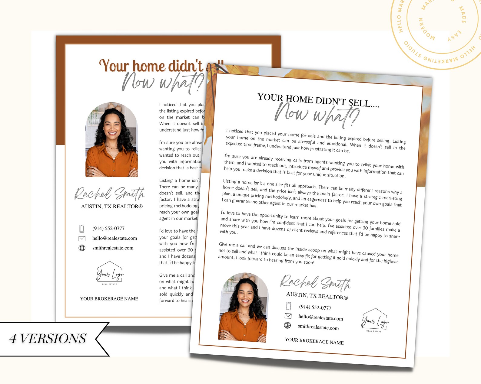 Fall Real Estate Expired Listing Flyer | Real Estate Marketing | Canva ...