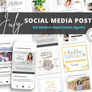 Real Estate July Social Media Posts | 4th of July | Summer Real Estate ...