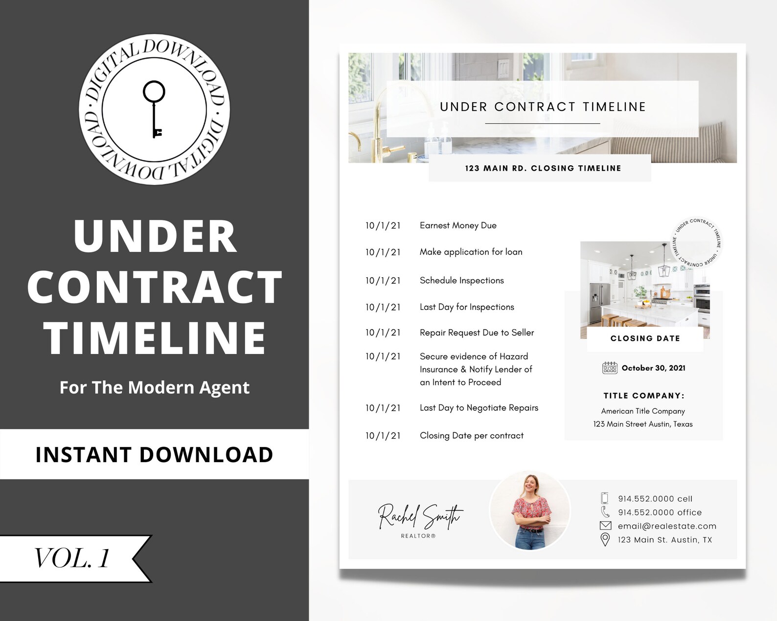 Under Contract Checklist for Agents Real Estate Template | Etsy