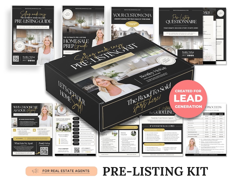 Pre-listing Kit Box for Real Estate Agents, Pre-listing Box Cover ...