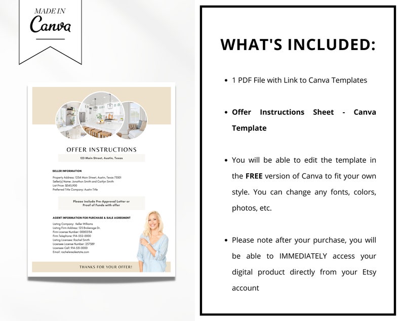 Real Estate Offer Instructions | Offer Details | Real Estate Marketing ...