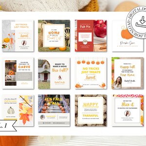 Fall Instagram Social Media Posts | Pumpkin Spice Real Estate | Fall ...