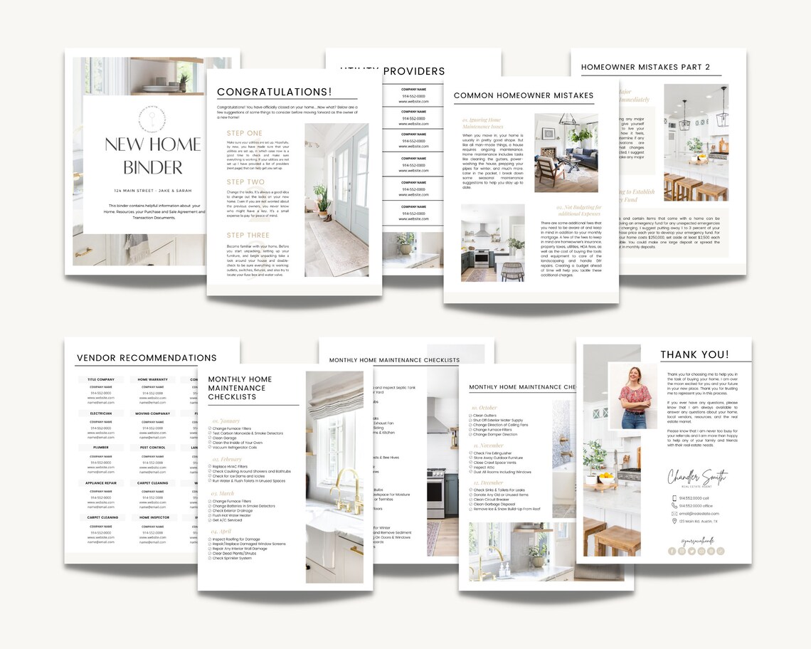 Vol 1 Client Closing Guide Exit Packet New Home Binder | Etsy