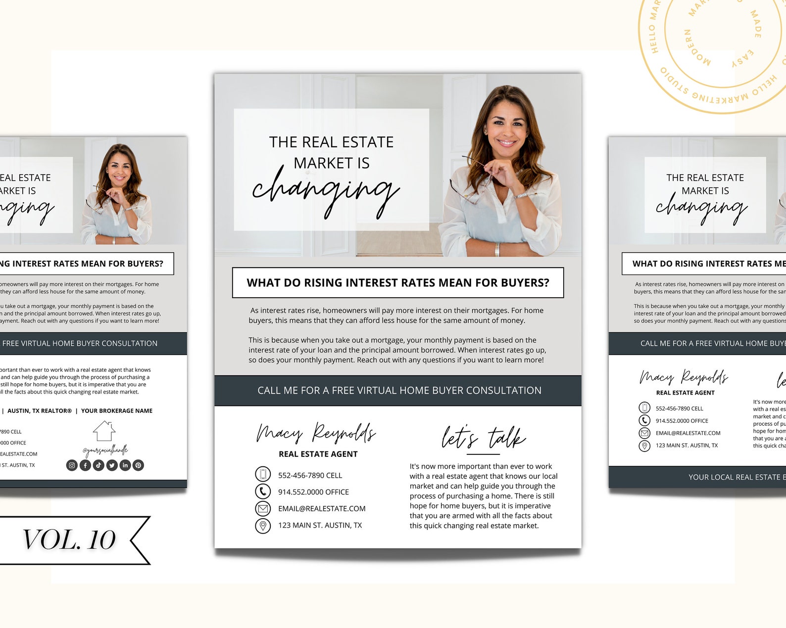 Real Estate Interest Rates Flyer | Real Estate Marketing | Canva ...