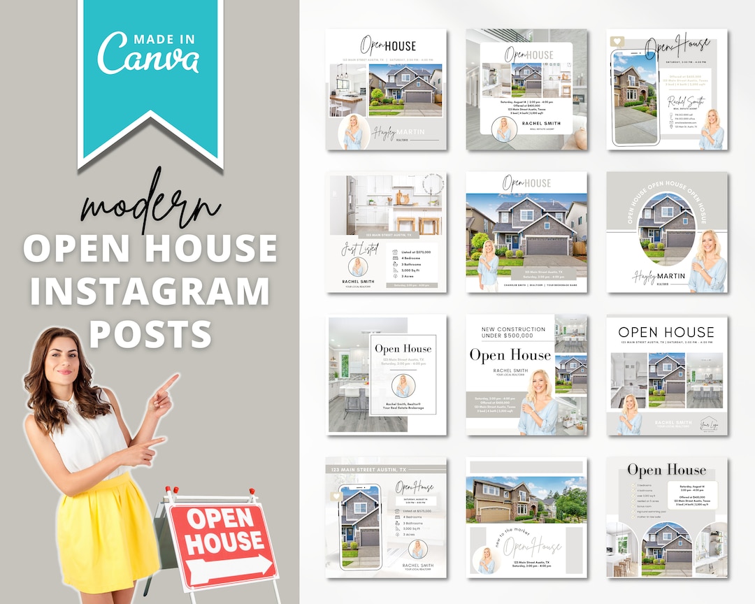 20 Open House Social Media Posts | Real Estate Listing Updates | Open ...