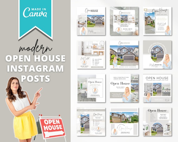 20 Open House Social Media Posts Real Estate Listing Updates - Etsy