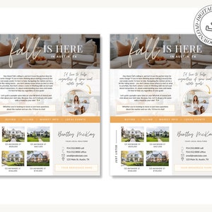 Fall Real Estate Flyer | Real Estate Marketing | Canva Template | Real ...
