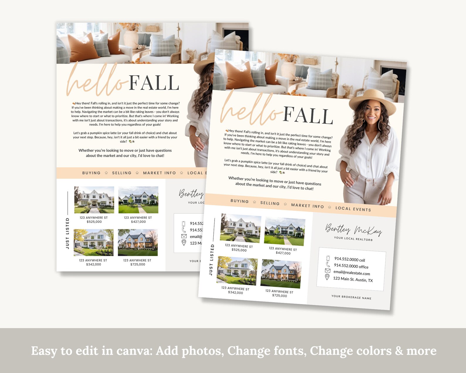 Fall Real Estate Flyer | Real Estate Marketing | Canva Template | Real ...