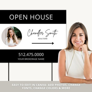 Real Estate Yard Open House Sign Template | for Sale Yard Sign ...