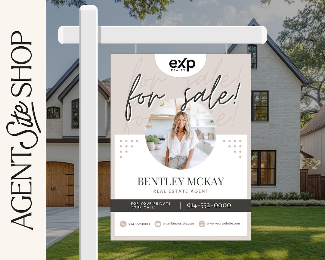 Real Estate Yard Sign Template | for Sale Sign | Property Sign | Modern ...