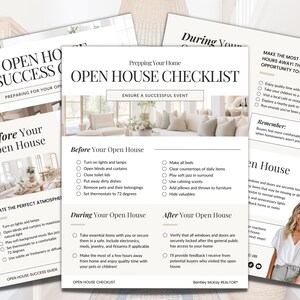 Open House Checklist | Showing Prep | Open House To-do List | Real ...
