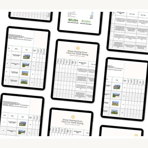 House Hunting Score Chart | House Hunting Schedule | Home Buyer Ranking ...