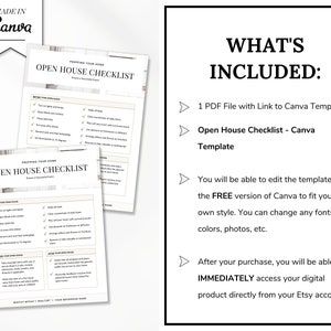 Open House Checklist | Showing Prep | Open House To-do List | Real ...