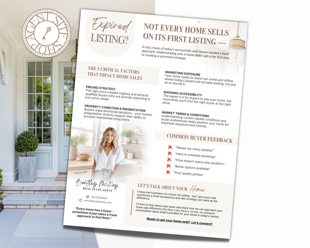 Real Estate Expired Listing Flyer | Real Estate Marketing | Canva ...