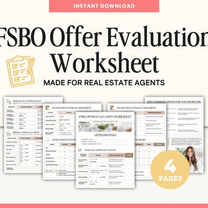 For Sale by Owner Offer Evaluation Worksheet | FSBO Guide | FSBO Lead ...