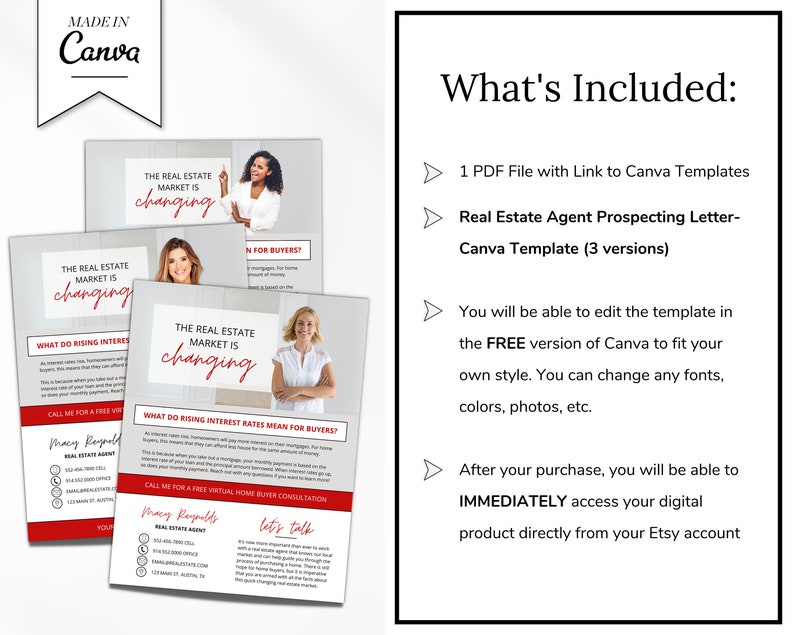 Real Estate Interest Rates Flyer | Real Estate Marketing | Canva ...