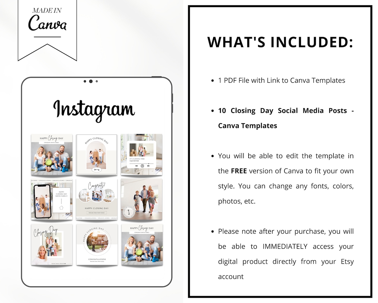 10 Closing Day Social Media Posts | Social Media Real Estate | Real ...