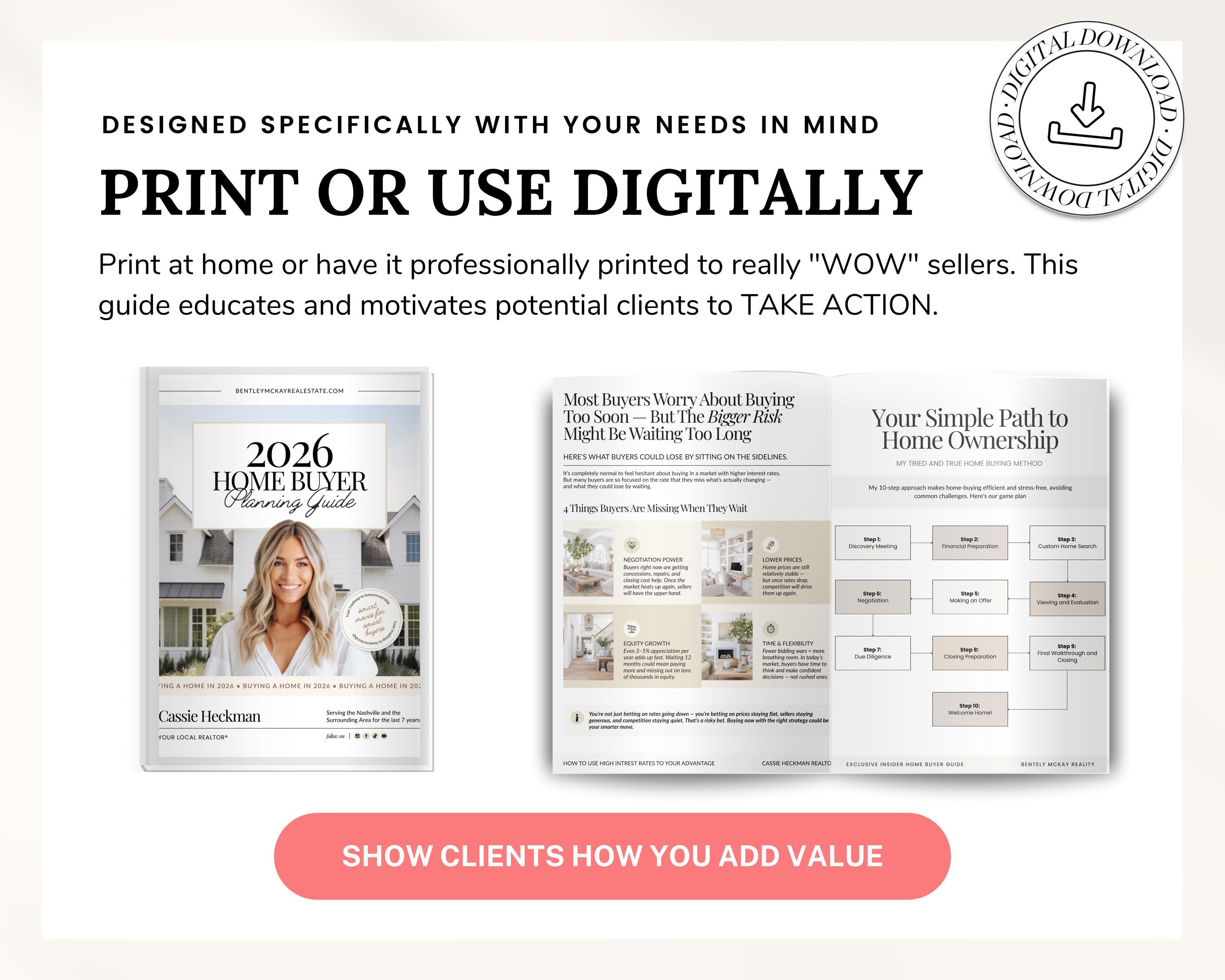 2026 Home Buyer Planning Guide Canva Template - Etsy