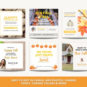 Fall Instagram Social Media Posts | Pumpkin Spice Real Estate | Fall ...