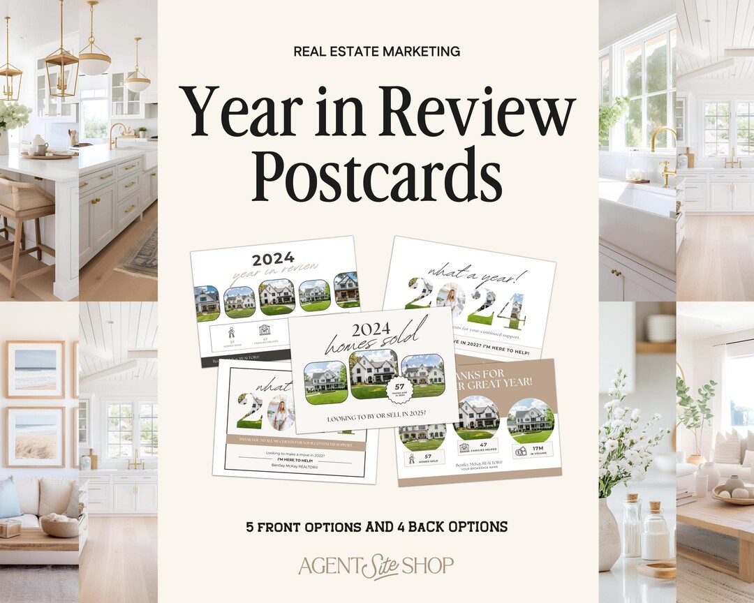 Year in Review Sold Homes Postcard Mailers| Real Estate New Year ...