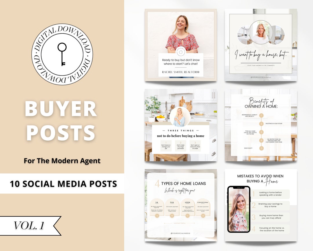 Real Estate Buyer Social Media Posts | Real Estate Instagram Post ...