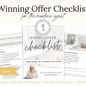 Winning Offer Checklist | Strong Offer Checklist | Offer Summary Cover ...