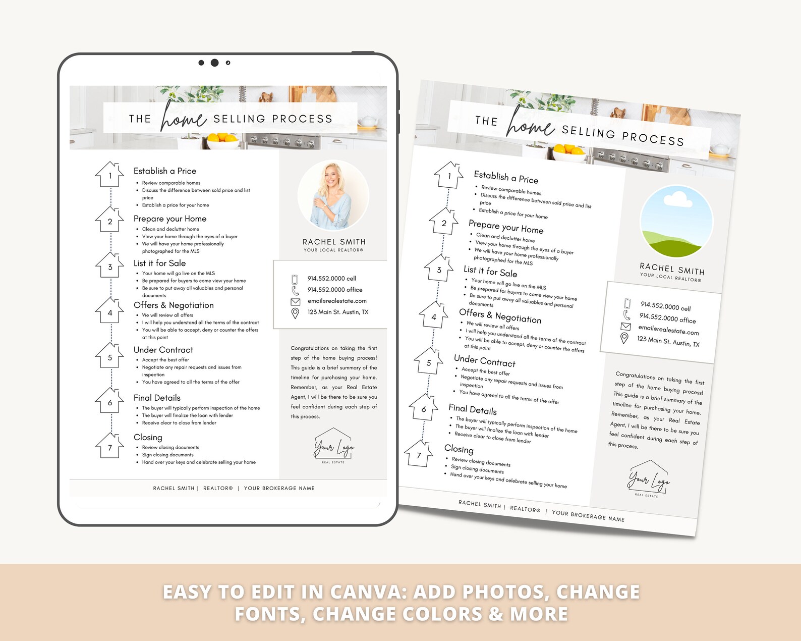 Home Seller Roadmap Guide Seller Packet Seller Flyer - Etsy