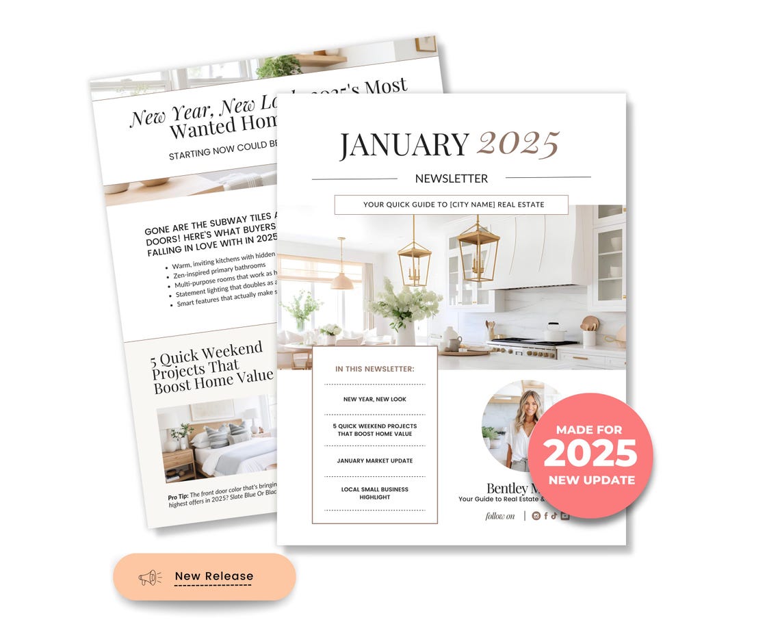 Real Estate January Newsletter | Real Estate Marketing | Real Estate ...