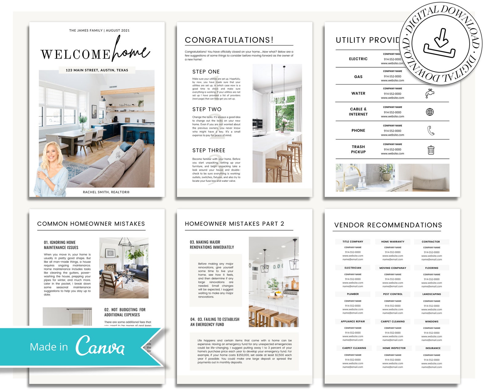 Real Estate Client Closing Guide Exit Packet | New Home Binder | Buyer ...