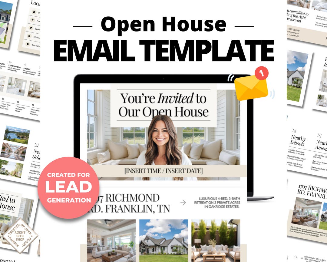 Open House Announcement Email Template | Open House Invitation | Open ...