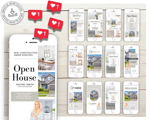 20 Open House Instagram Stories Post Listing Updates Open - Etsy