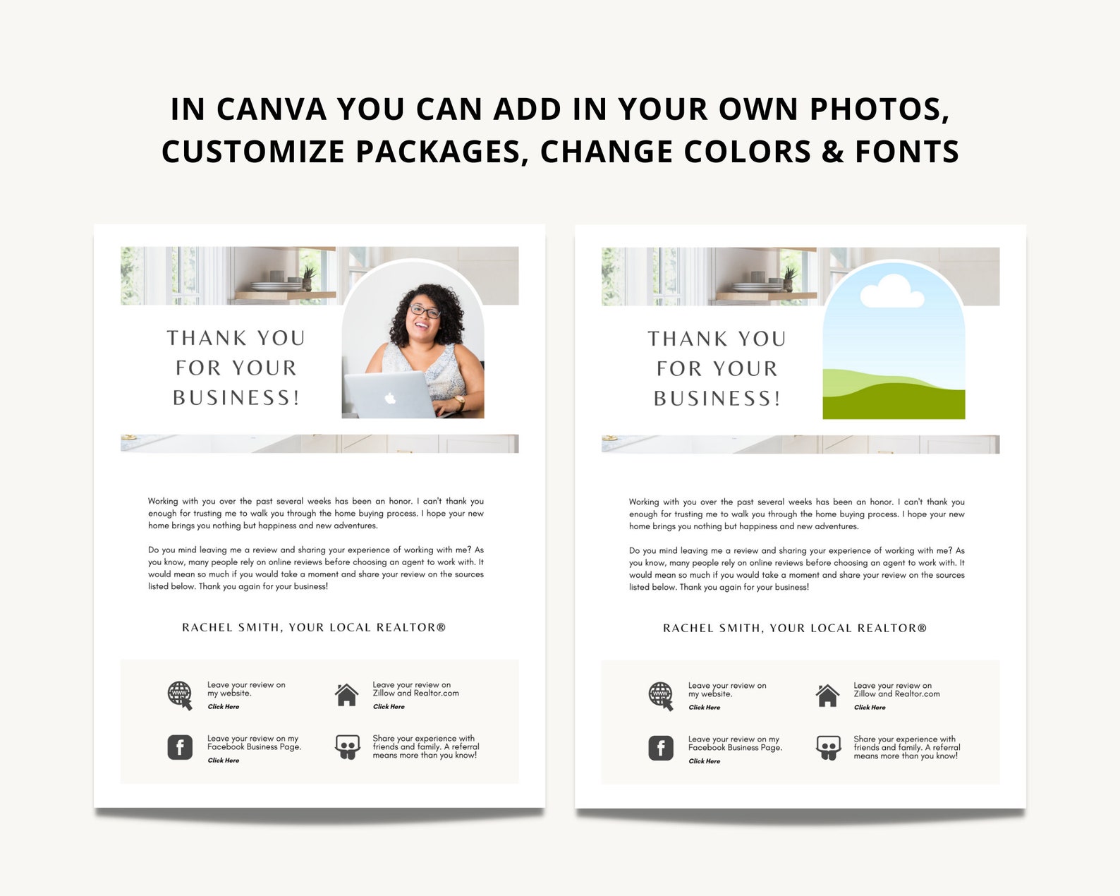 Client Review Request Flyer Real Estate Agent Marketing - Etsy