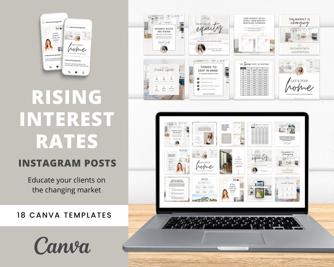 Interest Rates Instagram Posts | Real Estate Social Media Posts ...