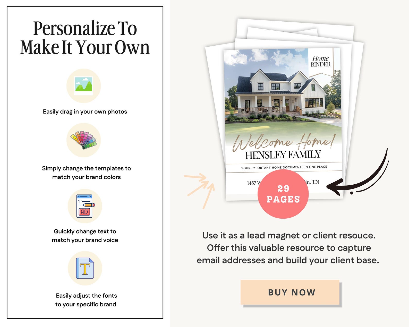 Closing Day Binder Template | New Homeowner Welcome Packet | New ...