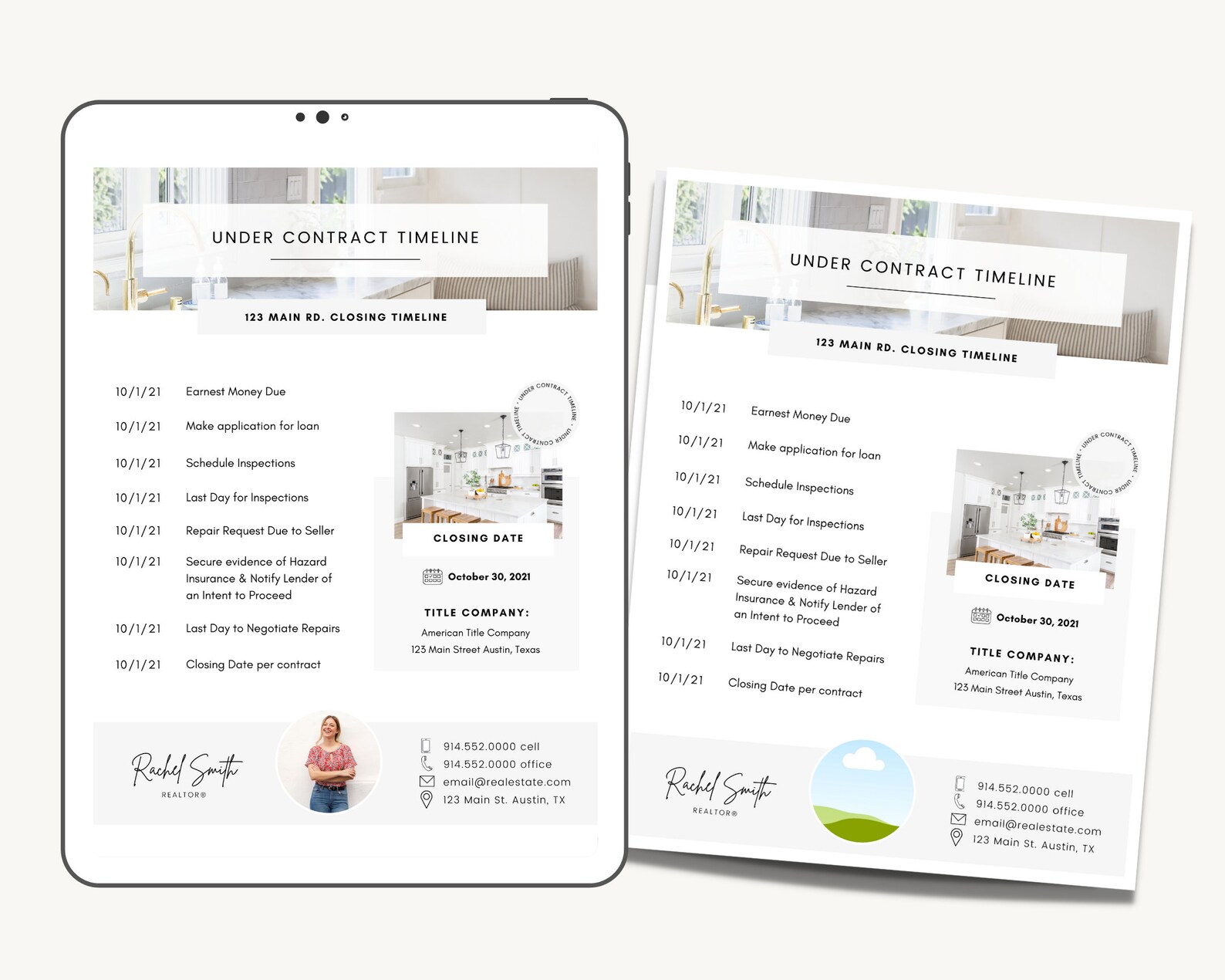 Under Contract Checklist for Agents Real Estate Template | Etsy