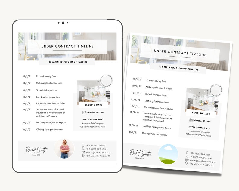 Under Contract Checklist for Agents Real Estate Template | Etsy