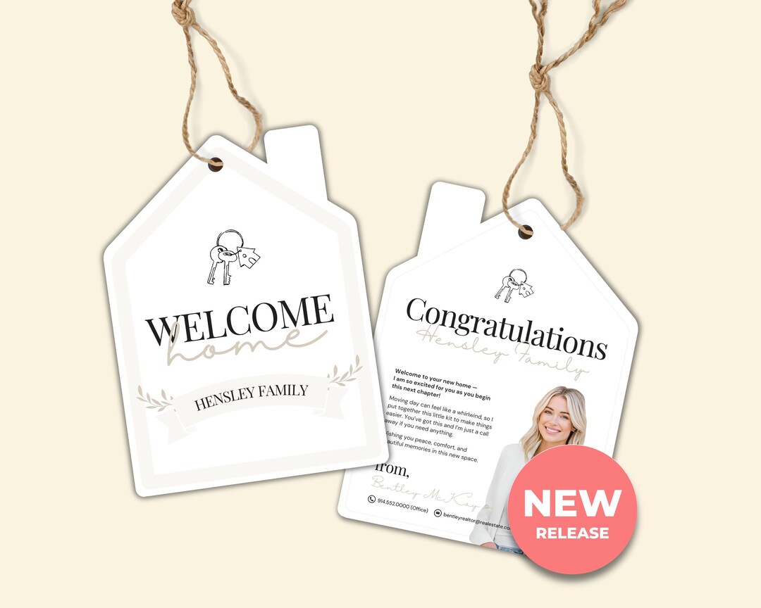 Welcome Home Real Estate Greeting Card | Real Estate Agent Card ...