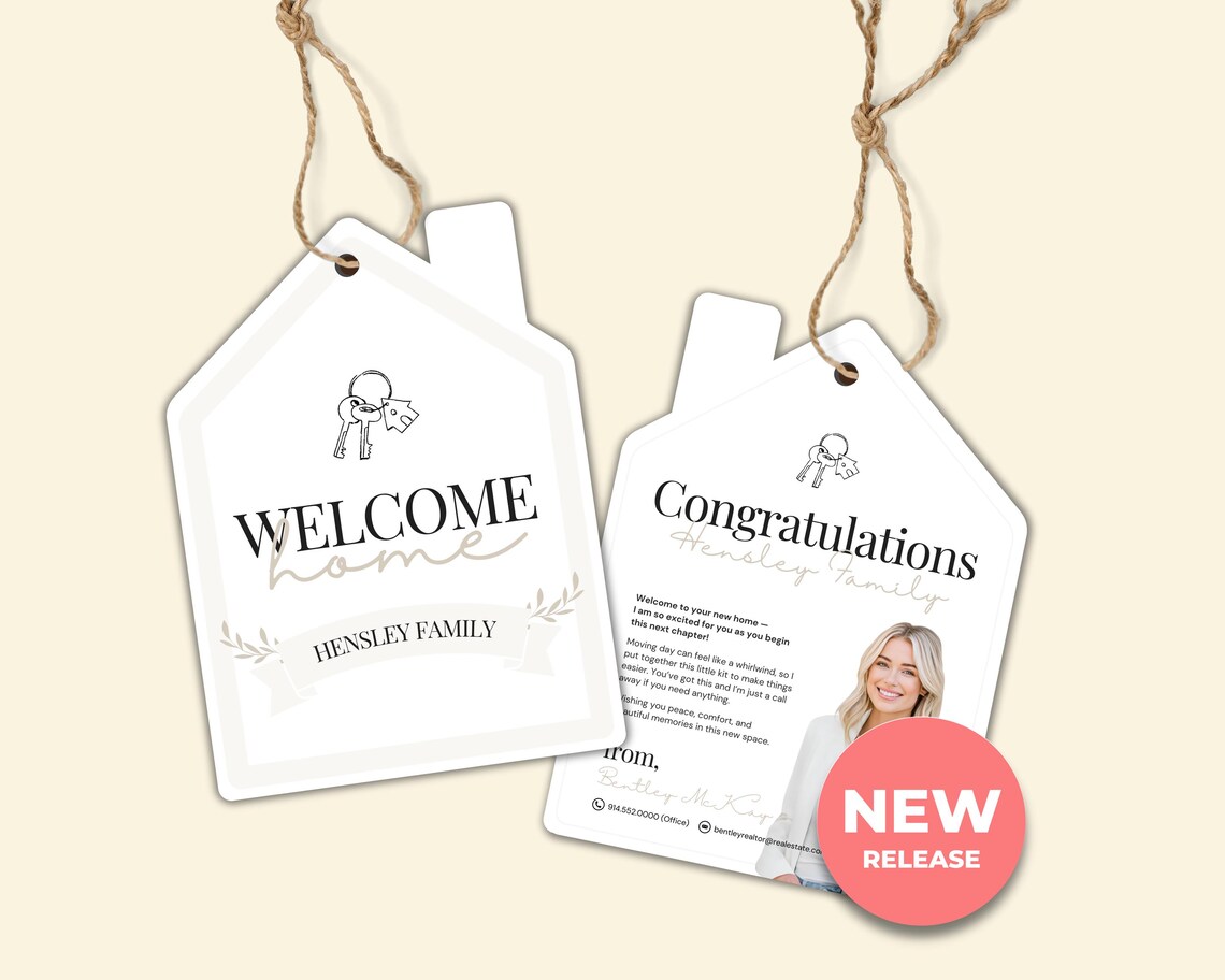 Welcome Home Real Estate Greeting Card | Real Estate Agent Card ...