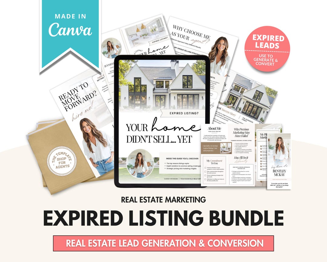 Expired Listing Bundle | Expired Prospecting | Canva Template | Real ...