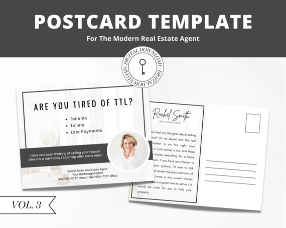 Real Estate Postcard Canva Template Printable Real Estate - Etsy