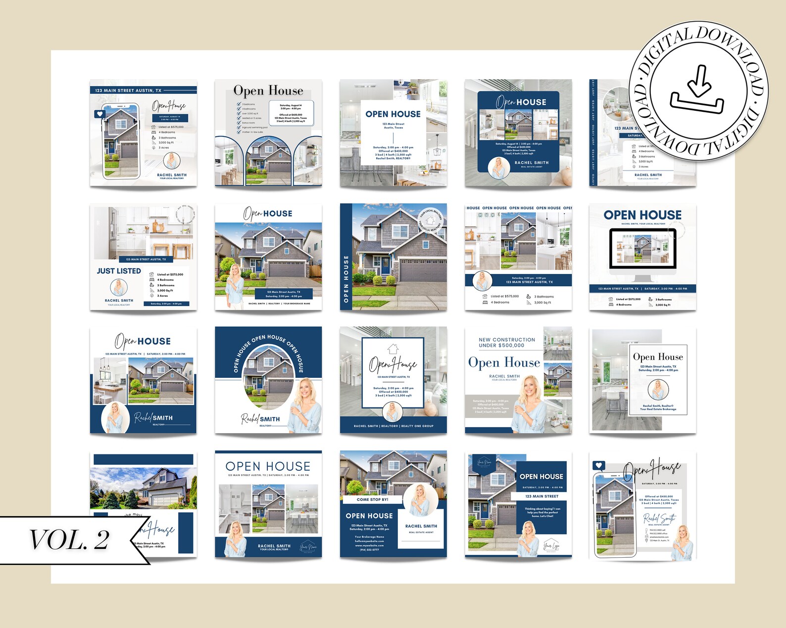 20 Open House Social Media Posts Real Estate Listing Updates - Etsy